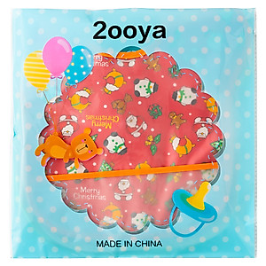 2ooya 4pcs Baby Christmas Bibs Baby Waterproof Bibs Toddler Kids Feeding Bib Set with Crumb Catcher Pocket Infant Adjustable Baby Teething Food Bib Baby Keepsake Gift for Christmas（6-12 Months）