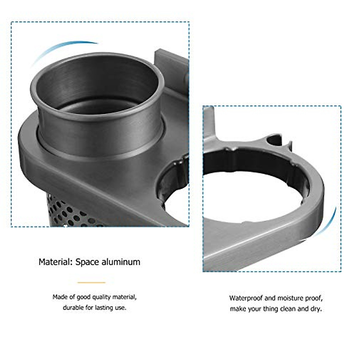 Cabilock 3pcs Wall Straightener Storage Mounted Hanging Brushes Basket Supplies Care Space Bathroom Iron Organizer Flat Mount Dryer Hair Cosmetic Bracket Blow Rack Curling Aluminum Holder