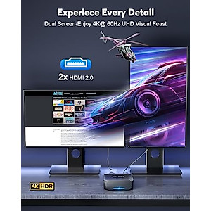 KAMRUI AK2 Plus N100 Mini PC with Windows 11, 16GB DDR4 RAM 512GB SSD Mini Desktop Computers, Supports Dual 4K Displays for Home School Office