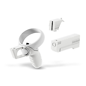 JULHOVR VR Game Stock Cover Grip Attachment Accessories Compatible with Quest 2 Touch Controllers,Enhance Arizona Sunshine Robo Recall Pavlov Onward VR FPS Gaming Experience(2 Pack-White)