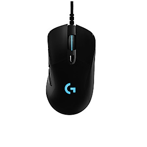Logitech G403 Hero Wired Gaming Mouse, Hero 16K Sensor, 16000 DPI, RGB Backlit Keys, Adjustable Weights, 6 Programmable Buttons, On-Board Memory, Braided Cable, PC/Mac/Laptop - Black