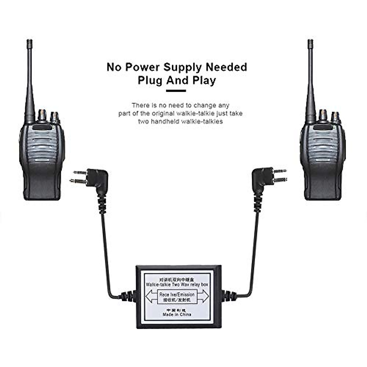 90cm/35.4in Khead Two Way Radio Repeater Box for Baofeng UV5R DM5R GT3TP, Plug and Play, Easy to Carry