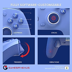 GameSir G7 SE Wired Controller for Xbox Series X|S, Xbox One & Windows 10/11, Plug and Play Gaming Gamepad with Hall Effect Joysticks/Hall Trigger, 3.5mm Audio Jack (Blue)