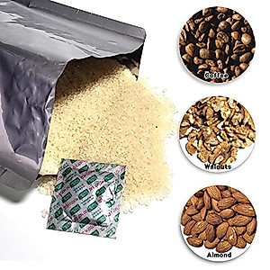 Delatank 2000cc Oxygen Absorbers Food Storage for Long Term Food Storage - (10 X Vacuum PACKS OF 4) 10g Silica Gel Packs Desiccant (10 X Vacuum PACKS OF 1)