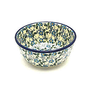 Polish Pottery Bowl - Ice Cream/Dessert - Forget-Me-Knot