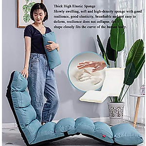 FBKPHSS Multifunctional Lazy Sofa, Adjustable Folding Lazy Sofa Chair Washable Comfortable Floor Lazy Sofa Tatami with Backrest for Bedroom Living Room,Rose red,80.7"*20.8"*7"