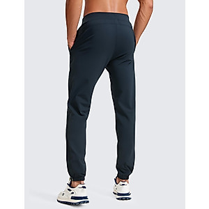 CRZ YOGA Mens 4-Way Stretch Golf Joggers with Pockets 30" - Track Gym Athletic Workout Hiking Pants True Navy Medium