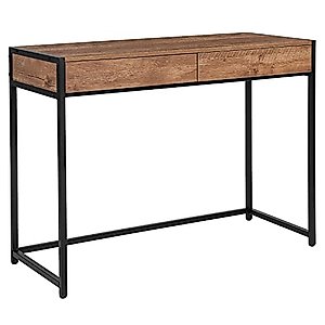 Flash Furniture NAN-JN-28102D-GG Rustic Wood Grain Finish Cumberland Collection Computer Desk, One Size