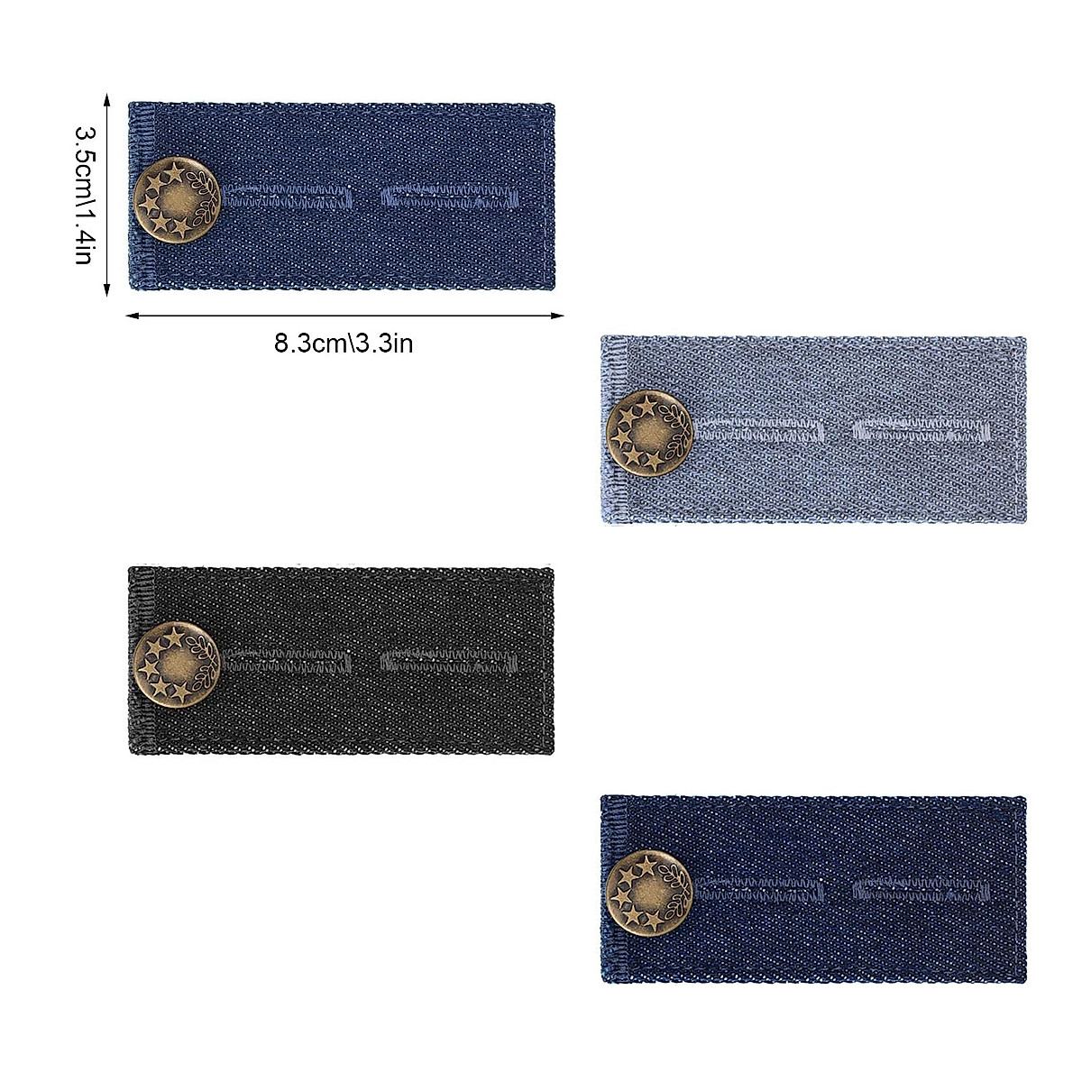 ZYNERY 8PCS Waistband Extenders Set, Pregnancy Pants Extender Button Extender for Pants/Jeans/Men/Women