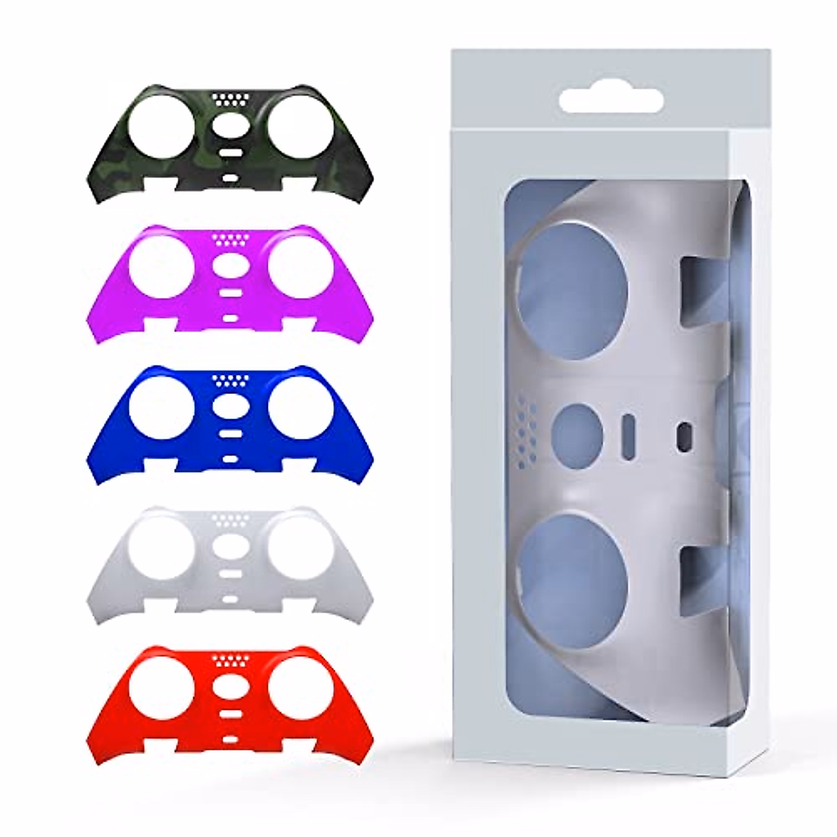 Faceplate for PS5 Dualsense Edge Controller Accessories Skin, Playstation 5 Pro Controller Face Plate Front Cover (Red)