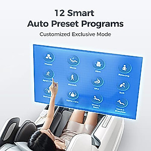 iBooMas SL Track Massage Chair, AI Voice Massage Chair Zero Gravity Full Body with Back and Foot Heating,Thai Stretching,Shortcut Key,Auto Scan,Negative Ions,Foot Rollers(White) R8603