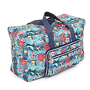 22" Foldable Large Travel Duffel Duffle Bag Sports Gym Tote Bag For Women Overnight Carryon Weekend Bag Shoulder Bag Water Resistant (mermaid 1)