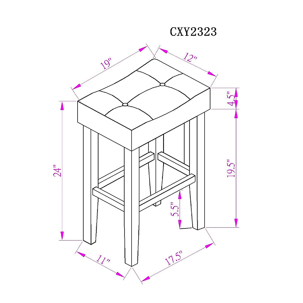 GLANZEND 5 Piece Square, Industrial Breakfast Table + 4 Upholstered Stools, Bistro Dining Set, for Living, Small Apartment, Farmhouse, Game Room, Gray