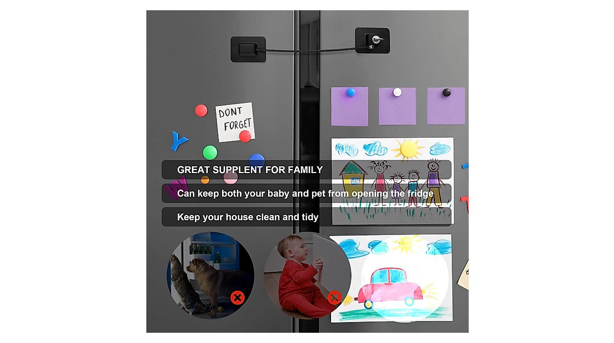 Secure Your Home with 2 Pcs Fridge Lock - Safety Locks