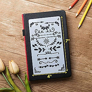 Mr. Pen- Journaling Stencil, 12 Pack, Stencils, 4x7 Inch, Bullet Journaling Supplies, Stencil Set, Journal Stencils, Journal Stencil, Planner Stencils, Bullet Journaling Stencil, Stencils for Planners