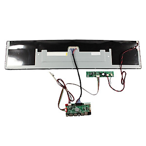 FanyiTek 24 inch 1920x360 DV240FBM-NB0 30pin IPS Stretched Bar LCD Screen and HDMI USB SD Audio LVDs Controller Board,for DIY Gaming Marquee Monitor/Supermarket Shelf Display
