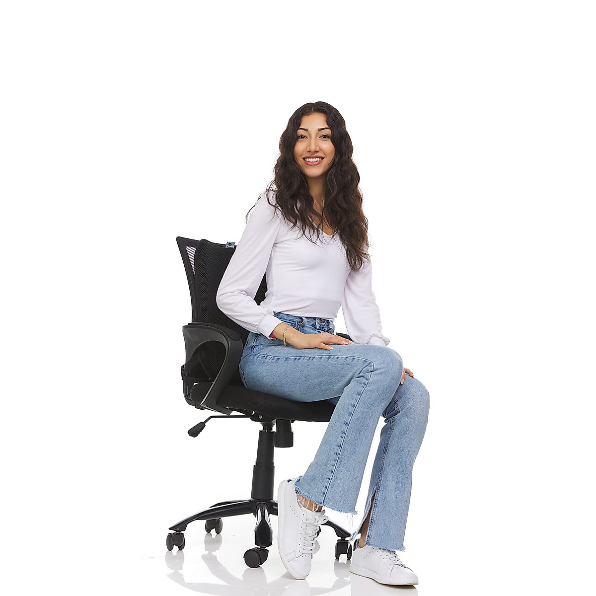 FOMI Premium All Gel Orthopedic Back Cushion | Upper and Lower Thoracic Support Pillow for Wheelchair, Car, Office, Kitchen Chair | Sciatica, Tailbone Pain Relief | Lumbar Backrest and Posture Aid