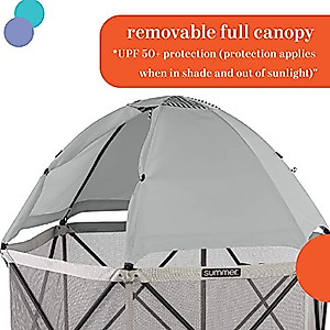 Summer Pop ‘n Play SE Hex Playard, 6-Sided, Sweet Life Edition, Aqua Sugar Color – Full Coverage Play Pen for Indoor and Outdoor Use - Fast, Easy and Compact Fold Aqua Sugar