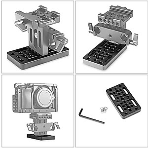 SMALLRIG Switching Plate Camera Easy Plate for Railblocks, Dovetails and Short Rods - Longer Version - 1598