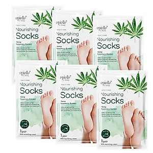 New Epielle Nourishing Foot Masks - Hemp + Rosemary Extract for Deep Moisturizing 100% Vegan & Cruelty-Free (Socks 6pk), Beauty Gifts | Skincare Gifts | New Years Skincare. STOCKING STUFFERS!!