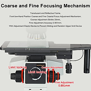 KOPPACE 190X-1900X Trinocular Metallographic Microscope Light and Dark Field,Polarized DIC Observation 6 inch Large Platform 4K HD Measuring Camera