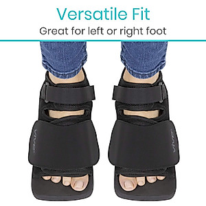 Vive Wedge Post-Op Shoe - Offloading Boot for Heel or Ankle Pain - Medical Foot Recovery for Bone or Soft Tissue Surgery, Fracture, Plantar Fasciitis, Ulcerations, Feet (Men's 7-9, Women's 8.5-10)