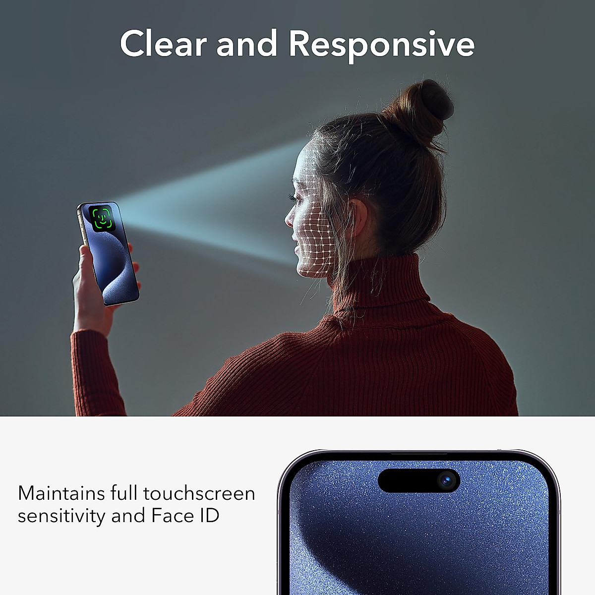 ESR 3 Pack for iPhone 15 Pro Max Privacy Screen Protector, Anti-spy Tempered-Glass Privacy Screen Protector, Micro-curved Edges, Case Friendly