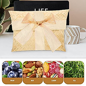 Alipis Bamboo Sticky Rice Basket Bamboo Pillow Candy Box Treat Packing Boxes Party Favors Boxes Sticky Rice Basket Snack Storage Basket Tea Container for Wedding Party Mothers Day Gift L