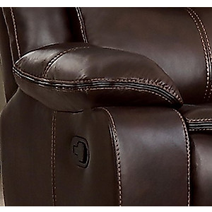 Homelegance Bastrop Double Reclining Sofa (Manual), Brown