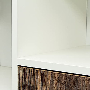 Storage Cabinets, Multifunctional Display Cabinet with Display Shelves and Doors, Entrance Modern Buffet or Kitchen Sideboard with Gorgeous Golden Brass Accents, Modern Style TV Cabinet(Espresso)