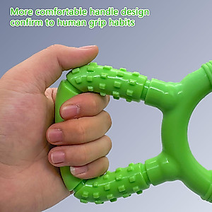 KITIVIALA Tug of War Dog Toy, Interactive Dog Pull Toys, Adult and Puppy Teething Toy, Tough Chew Toy for Small Medium Large Dogs, Rubber, Lightweight, Comfortable Grip (Green)