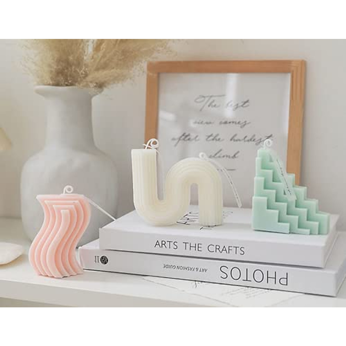 3PcsTwist Candle Aesthetic Candles Soy Wax Geometric Shaped candlesU Shaped, S Shaped and triangleCandle ,Art Decorative Candles for Wedding Birthday Decorative Gift