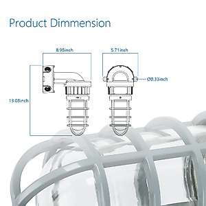 Sokply LED Explosion Vapor Proof Light UL844 Certified 30W 4200LM (120W HPS Eqv.), Class I Division II Hazardous Locations Industry Luminaires AC100-277V IP66 Waterproof, O Series