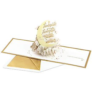Hallmark Signature Paper Wonder Pop Up Baby Shower Card for New Parents (Twinkle Twinkle) Welcome New Baby, Congratulations, Gender Reveal