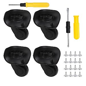 Small Swivel Luggage Suitcase Weels Caster Wheels Replacement Pack of 4 W041-2