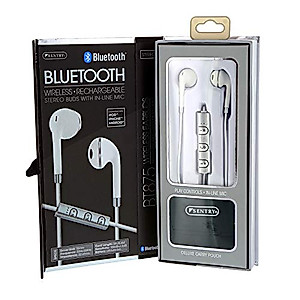 Bluetooth Wireless Stereo Earbuds with Mic -White