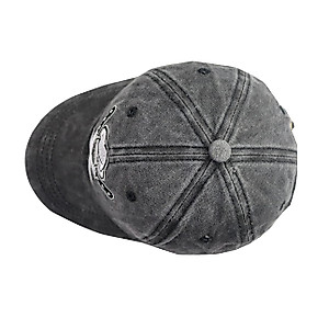 Unisex Skull-Chef Cooking Skull Vintage Jeans Adjustable Embroidered Baseball Cap Cotton Denim Dad Hat (Chef Hat Knives)