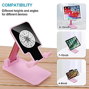 Wiccan Symbol Astrological Signs Cell Phone Stand Foldable Tablet Holder Adjustable Cradle Desktop Accessories for Desk