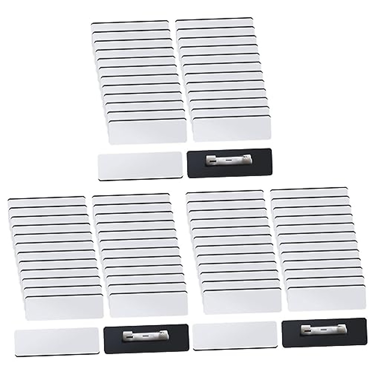 STOBOK 96 Pcs Office Gifts Gifts Office Magnets nametags Labels Name tag pin Custom Name Badge Stocking Name Tags Wood self Made Reel Crafting Supplies LED Name Card Metal