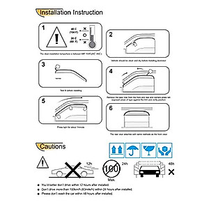 4pcs Side Window Deflector Window Visors Out-Channel Style for Ford Escape 01-12 for Mazda Tribute 08-11 for Mercury Mariner 05-11 Sun Rain Guard