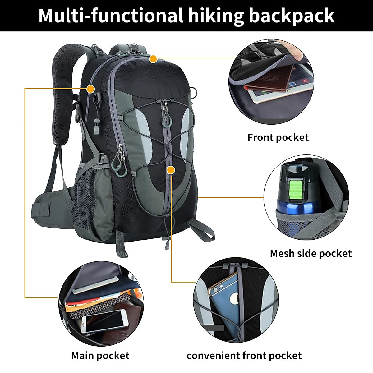 Russel Molly 30L Hiking Bakcpack Water Resistant Travel Backpack Lightweight Small Daypack
