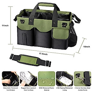 Viajero Wearable Cleaning Caddy Bag, Large Cleaning Supplies Organizer Housekeeping Supply Caddy Detailing Bag with Handle Shoulder Waist Straps for Tote Tools Products Housekeepers Car Home House