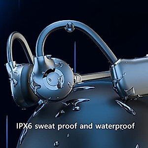 Haourlife Bone Conduction Headphones Bluetooth 5.3 Wireless Open Ear Headphones with 32G Memory Mp3 Player Earphones Built-in Mic Sweat Resistant Headset for Workout Sport Running Cycling