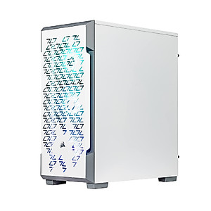 Velztorm White Fultix Custom Built Gaming Desktop PC (AMD Ryzen 5-5500 6-Core, GeForce GTX 1050 Ti, 16GB RAM, 1TB PCIe SSD + 2TB HDD (3.5), WiFi, USB 3.2, HDMI, Bluetooth, Win 11 Home)