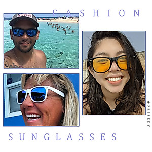 FEISEDY Women Retro Polarized Sunglasses Classic 80s Men Sunglasses Trendy UV400 B1858