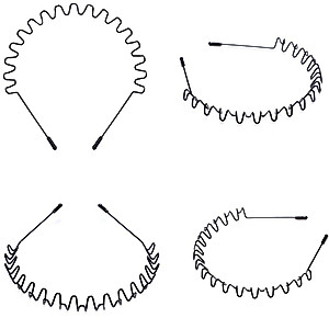 COSHONWOL 4 Pack Metal Headbands for Women Men, Fashion Unisex Black Hairband Spring Wave Sports Headwear Hair Hoop Hair Accessories