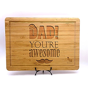 Grill Master Cutting Board for Dad or Grandpa, Steak Lover Father, With Children Names, Grill Lover Dad Gift, Personalized Cutting Board Gift for Men, BBQ Gifts, Customized Cutting Board, 9 Designs