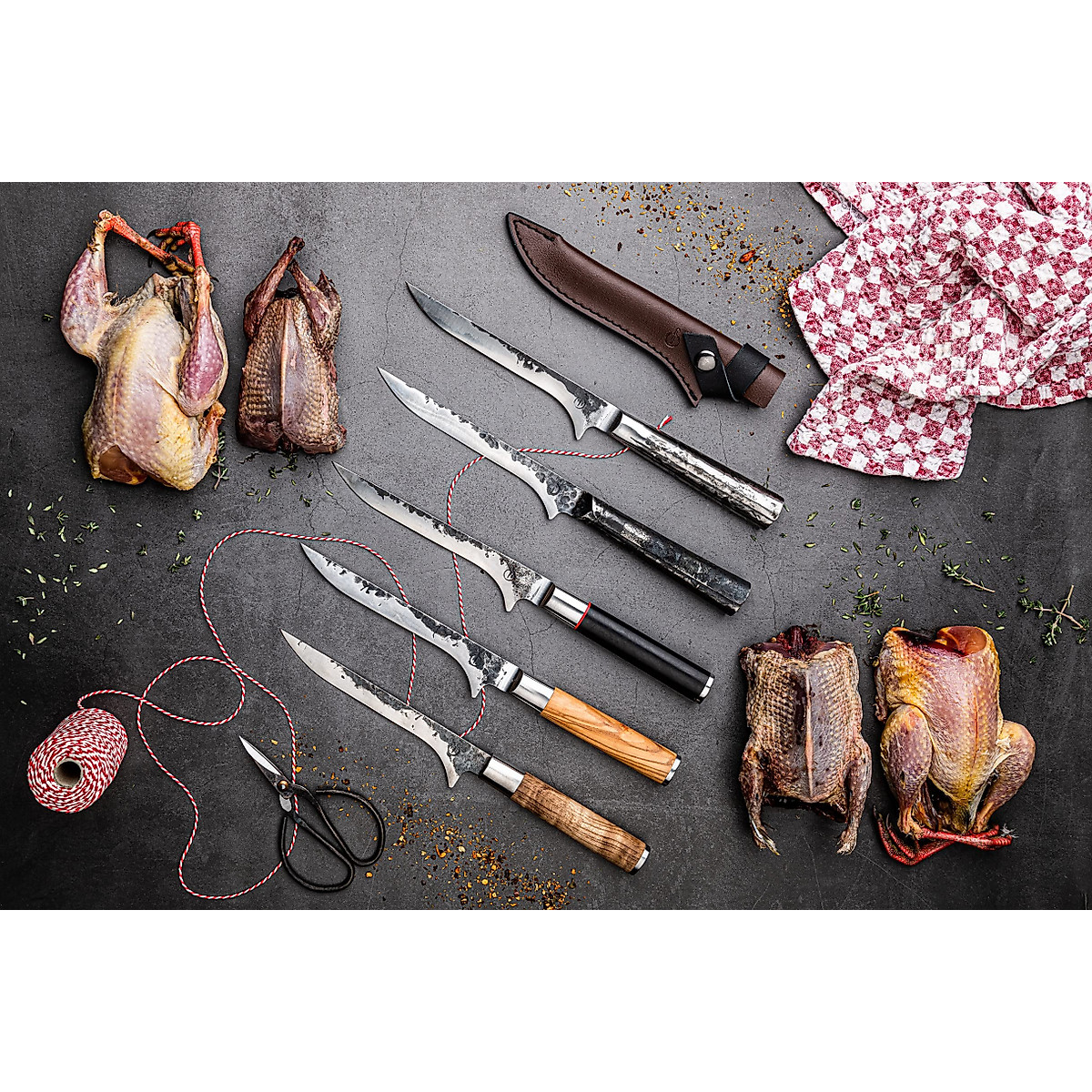 Forged Brute Boning knife, 5.9 inch, handmade, in wooden giftbox