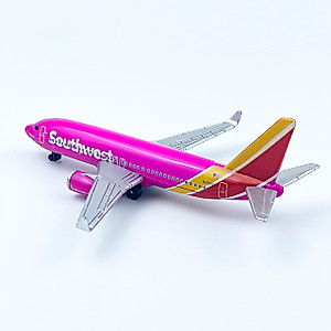 WngAur Southwest Airplane Model, Pink Aircraft Livery, Die-cast Metal Model Planes with Plastic Parts, Suitable for Collection and Gifts