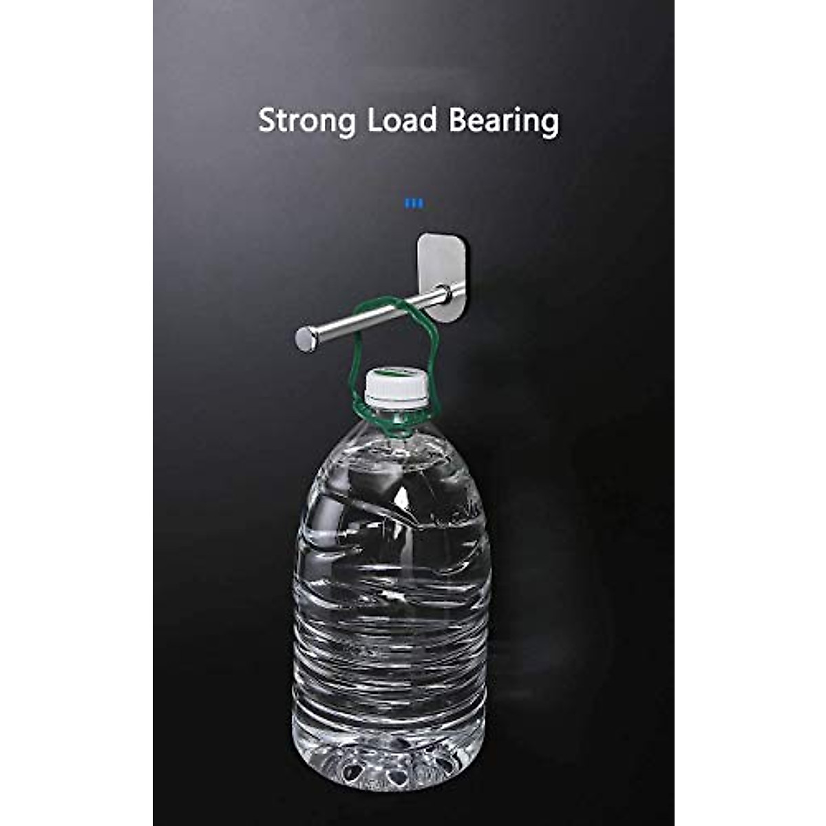 2-Section Stainless Steel Clothes Hanger Storage, Retractable Space Saving Clothes Hanger Storage Organizer, Wall Mount Clothes Rack Organizer, Adhesive or Drilling Installation(Length 10.6") 1